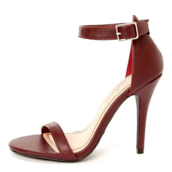 Shoes | Ann Michelle Winedark Red Stiletto Heelssandals | Poshmark